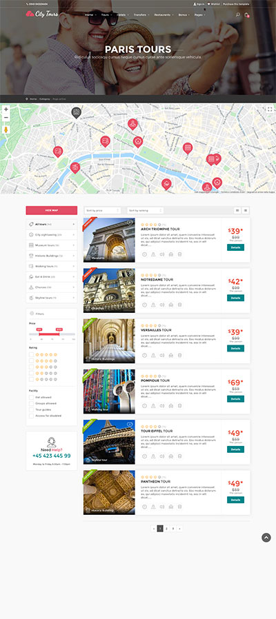 CITY TOURS - City tours and travel site template by Ansonika